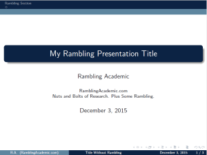How to Quickly Change Beamer Colors – Rambling Academic